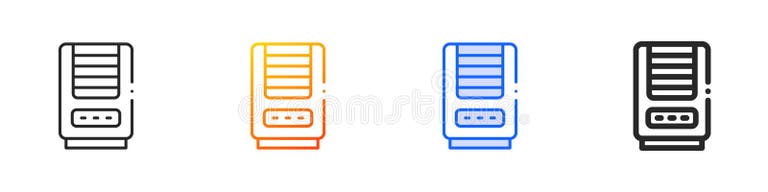 Air Cooler Icon.Thin Linear, Gradient, Blue Stroke and Bold Style Design Isolated on White ...