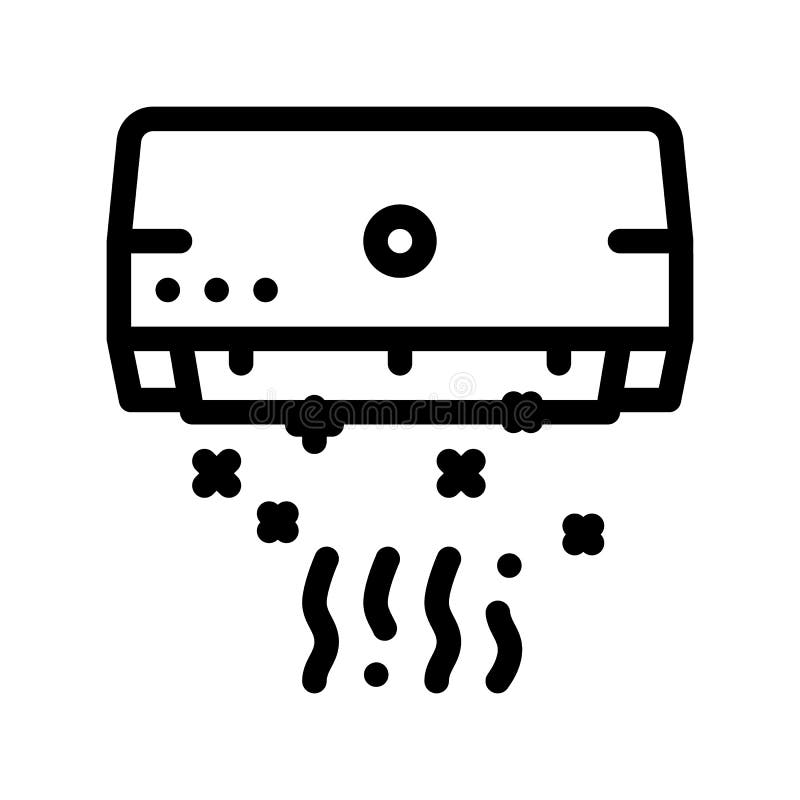 Air Cooling Conditioner Vector Thin Line Icon Stock Vector ...