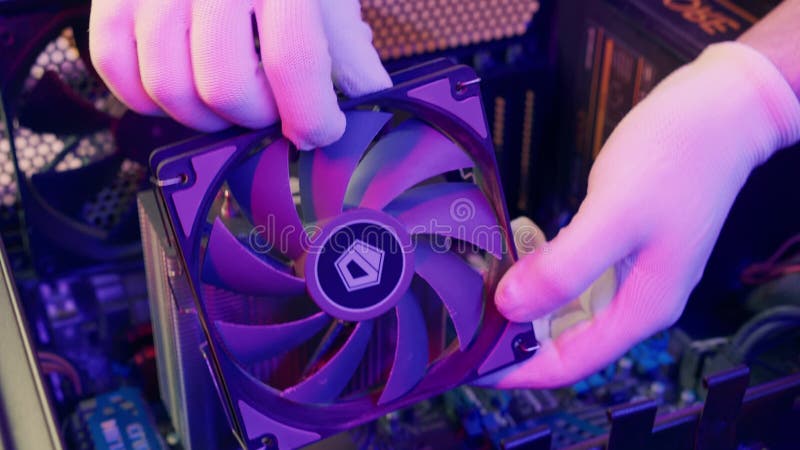 Air Cooling System Uninstalling on CPU Micro Processor in PC ...