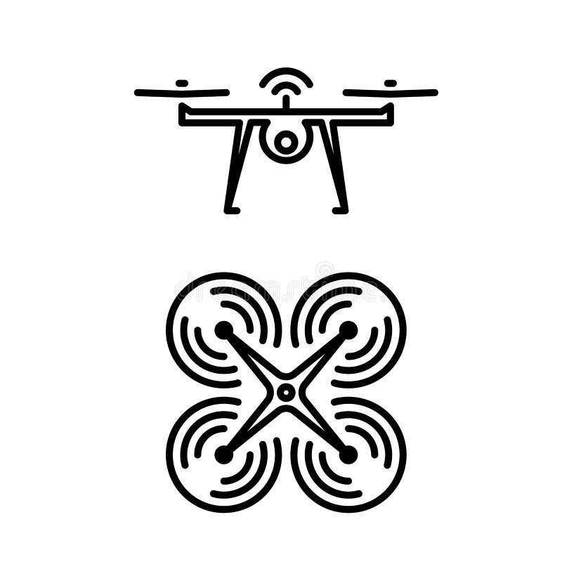 Air Drone Icon Simple Flat Vector Illustration Stock Vector ...