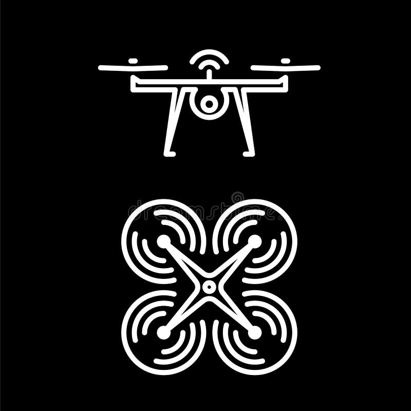 Air Drone Icon Simple Flat Vector Illustration Stock Vector ...