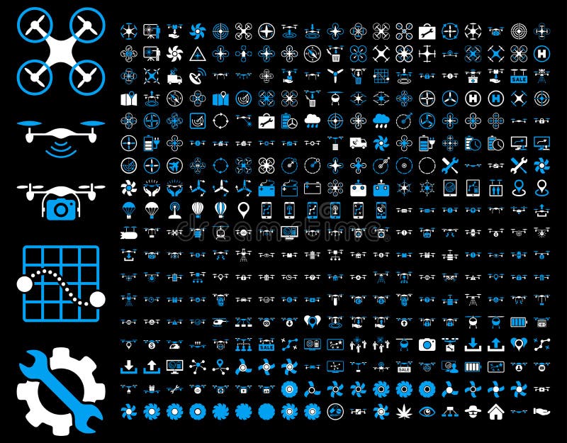 Icons Quad Copter Set Stock Illustrations – 96 Icons Quad Copter Set ...