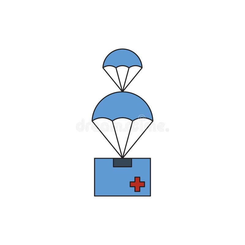 Parachute Supply Drop Icon Stock Illustrations – 241 Parachute Supply ...
