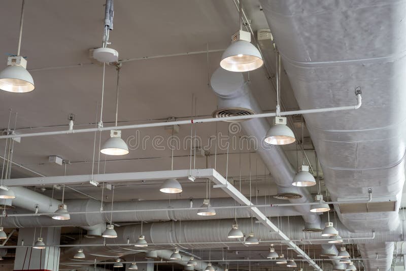 Air Duct Conditioning Ceiling in the Building Stock Photo - Image of ...
