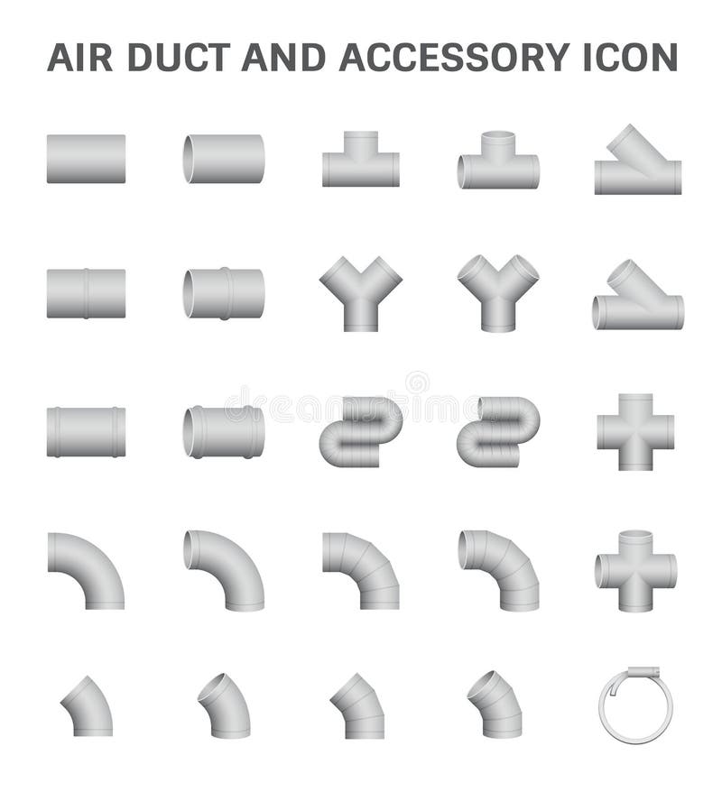 Air Duct Icon stock vector. Illustration of aluminium - 77337604