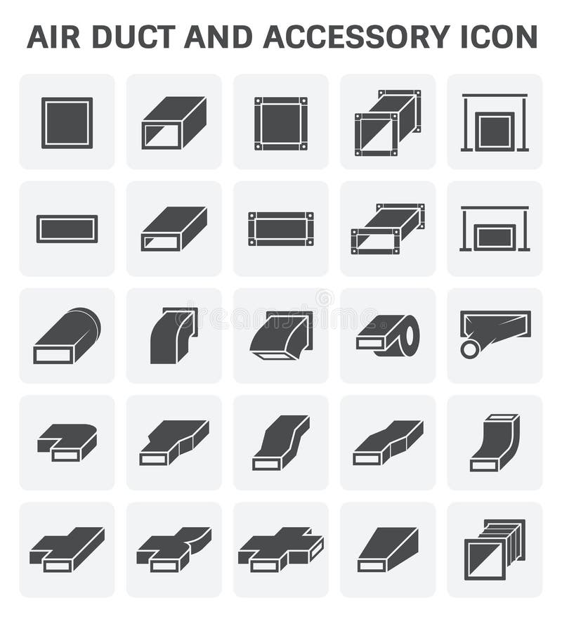 Air duct icon stock vector. Illustration of flat, ducting - 100501593