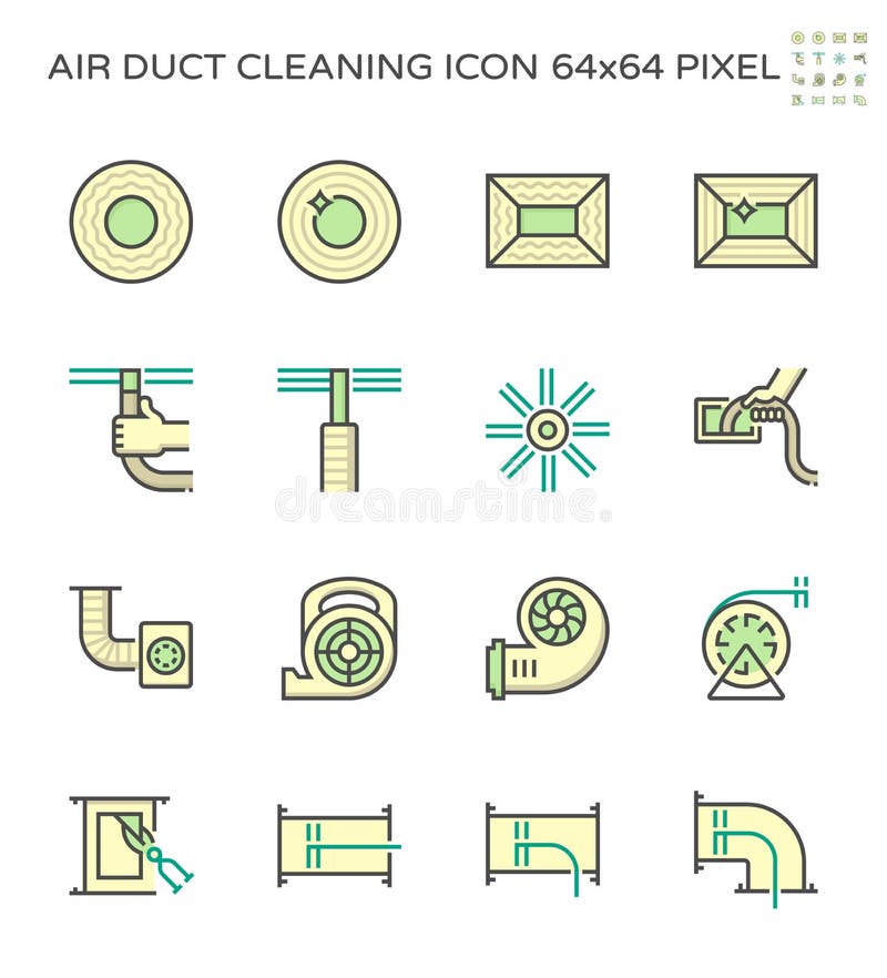 Air Duct Pipe Cleaning Icon Stock Vector - Illustration of icon ...