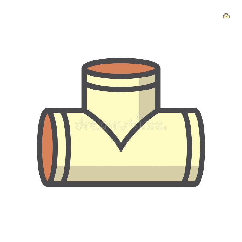 Air duct pipe vector icon stock vector. Illustration of construction ...