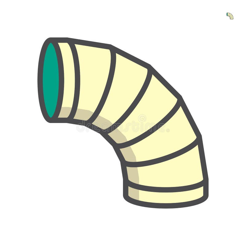 Air duct pipe vector icon stock vector. Illustration of icon - 178958738