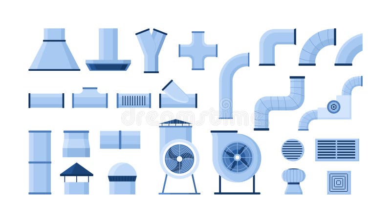 Air Duct Set, Ventilation Collection with Industrial Ventilators ...