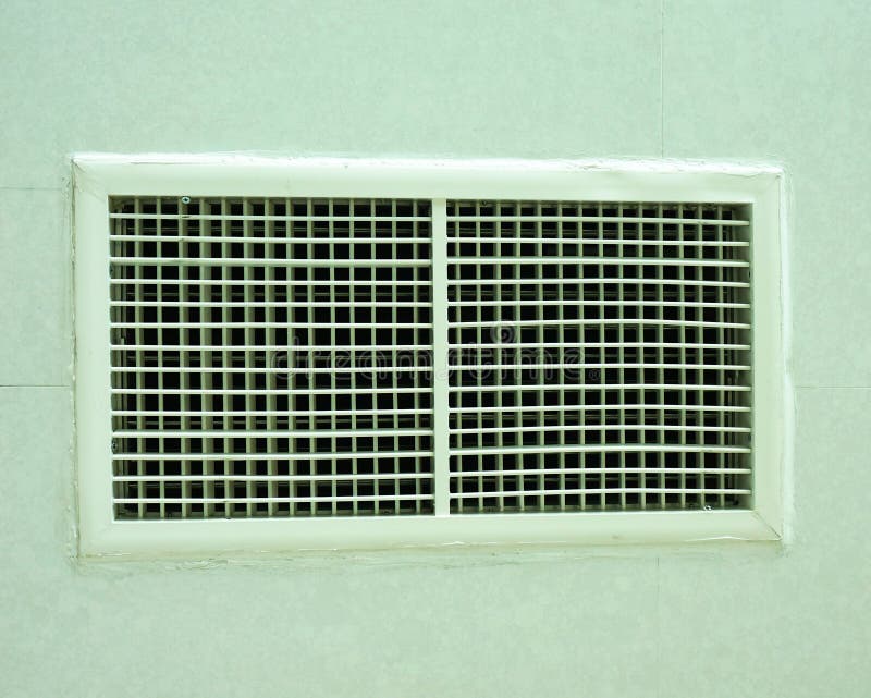 Air Duct in Square Shape on the Office Ceiling. Air Condition Vent ...
