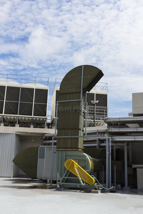 Air Duct and Ventilation System Stock Photo - Image of cooling, blue ...