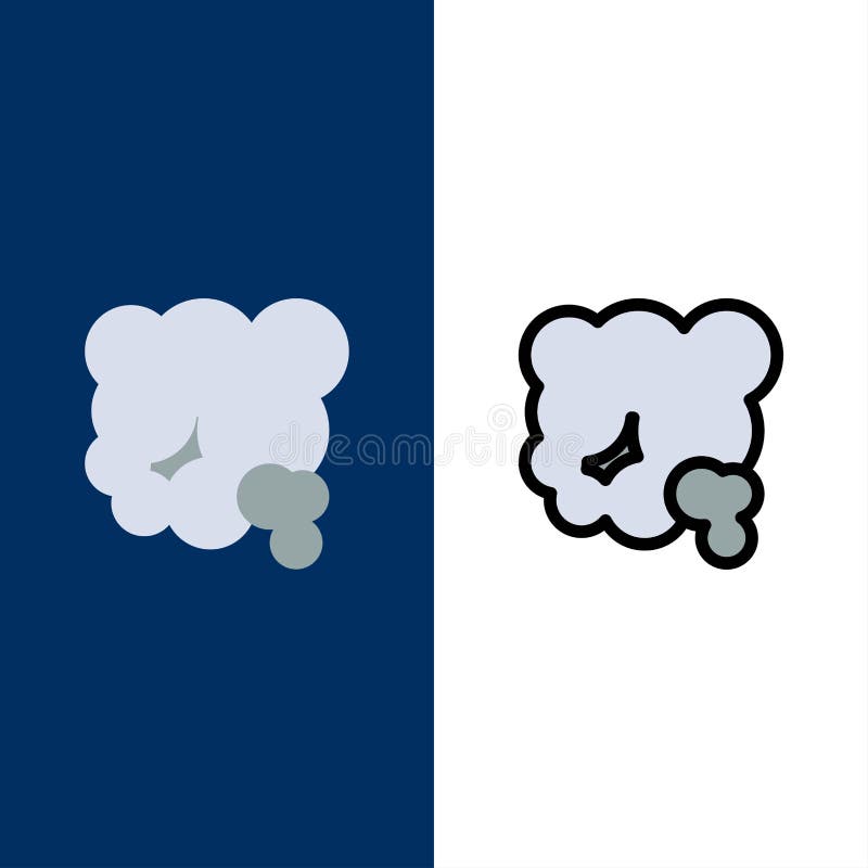 Air, Dust, Environment, Pm2, Pollution Icons. Flat and Line Filled Icon ...