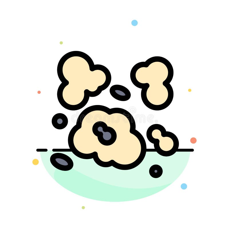 Air, Dust, Environment, Pollution Abstract Flat Color Icon Template ...