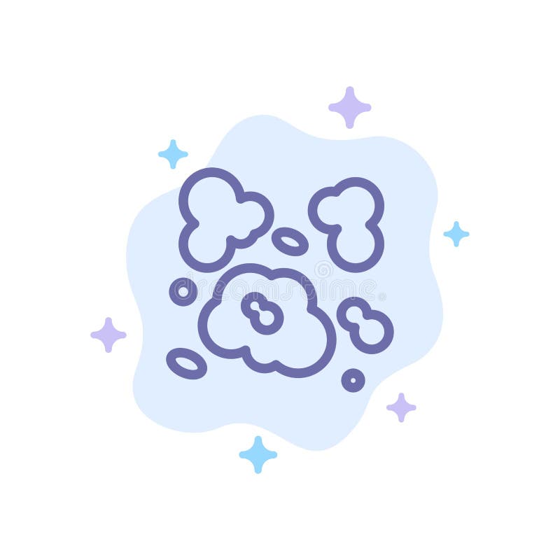 Air, Dust, Environment, Pollution Blue Icon on Abstract Cloud ...
