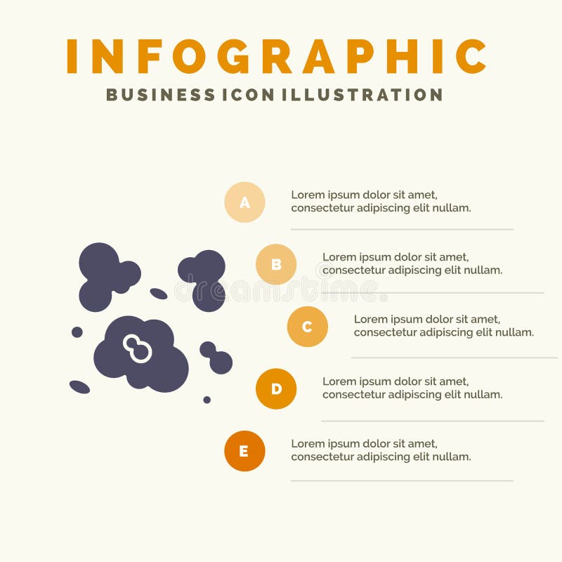 Air, Dust, Environment, Pollution Solid Icon Infographics 5 Steps ...
