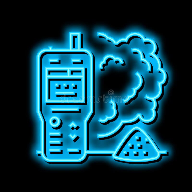 Air Dust Quality Neon Glow Icon Illustration Stock Vector ...