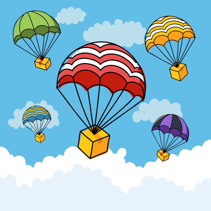 Air fast parcel delivery stock vector. Illustration of graphic - 263189581