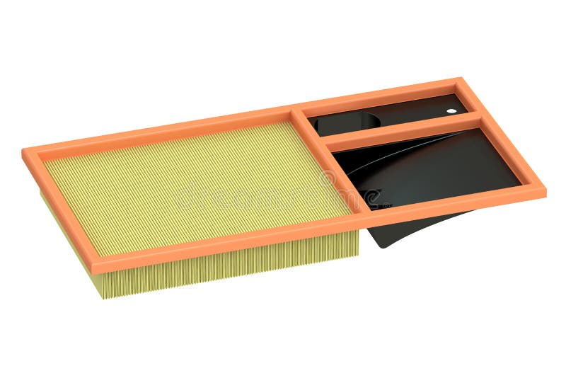 Air Filter for Car, 3D Rendering Stock Illustration - Illustration of ...