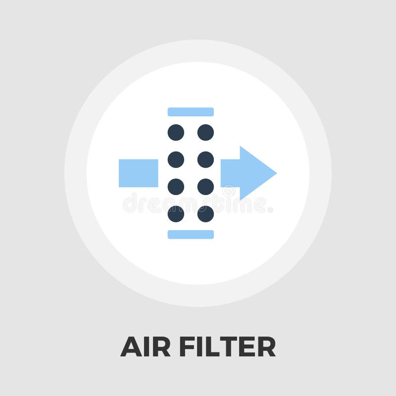 Air filter flat icon stock vector. Illustration of blue - 93728197