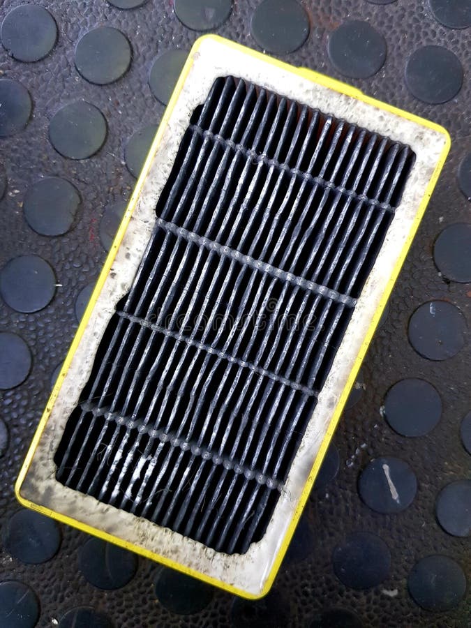 Air Filter on the Floor in the Construction Site, Closeup of Photo ...