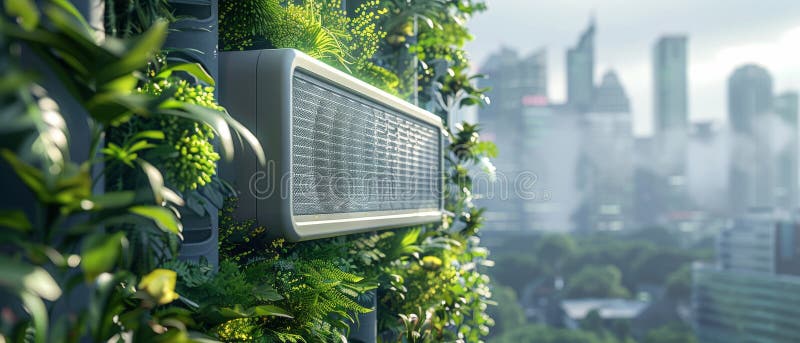 Air Filter with Green Energy Source in Urban Setting, Sustainable ...