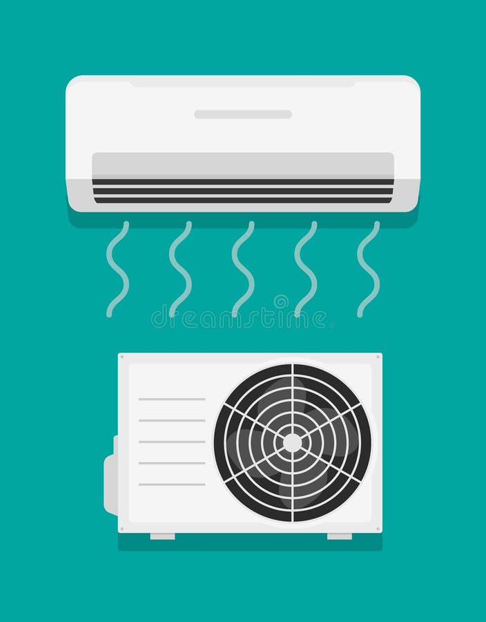 Split Air Condition Unit Vector Image Stock Illustrations – 622 Split ...