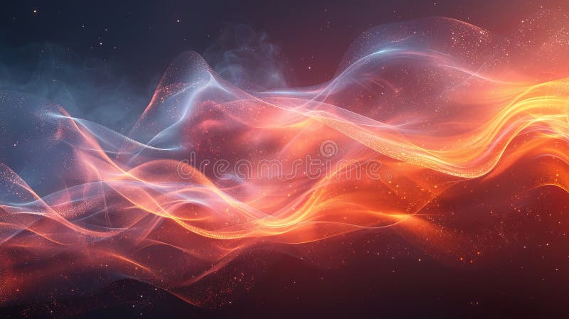 Air Flow on Dark Background. Light Effect Inspired by Infrared Wind ...