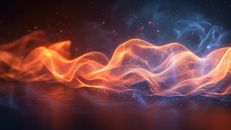 Air Flow Icon on Transparent Background. Infrared Wind Wave Light ...