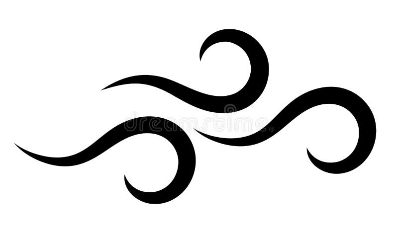 Air flow vector icon stock vector. Illustration of icon - 210341651