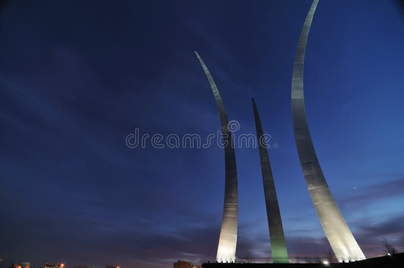 Air Force Memorial at Night Editorial Photography - Image of force ...