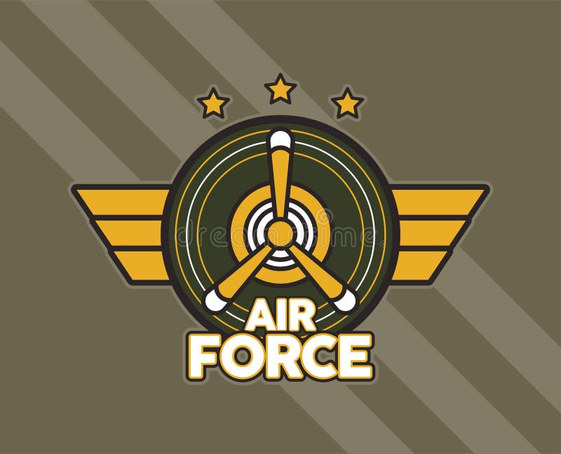 Air force military emblem stock vector. Illustration of text - 229889848