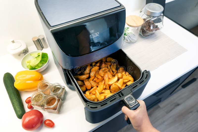 Air Fryer Machine in the Kitchen Stock Photo - Image of kitchen ...