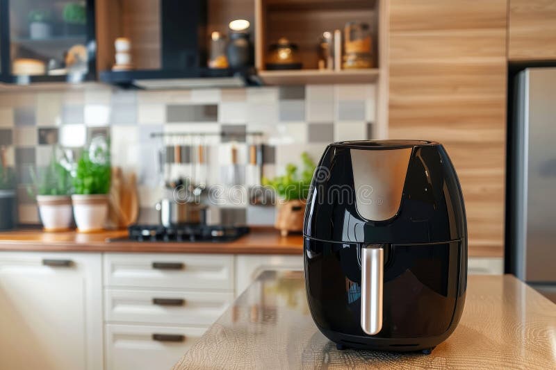 Air Fryer in Modern Kitchen Stock Image - Image of device, efficient ...