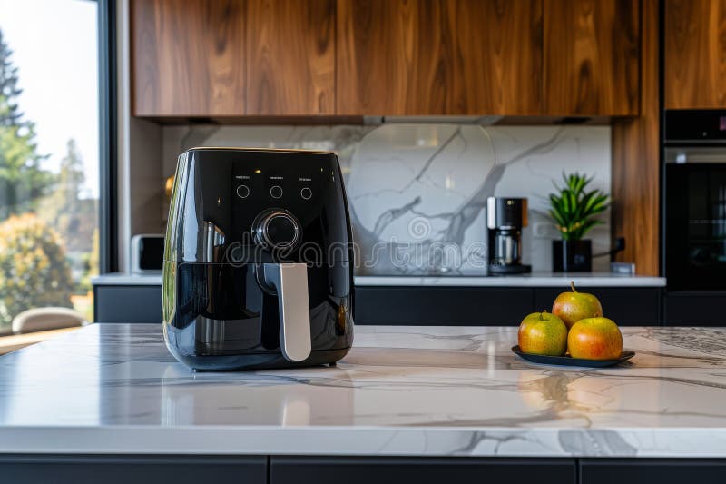 Air Fryer in Modern Kitchen Stock Photo - Image of convenience ...