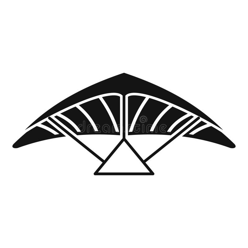 Air Glider Icon Simple Vector. Fly Man Stock Vector - Illustration of ...
