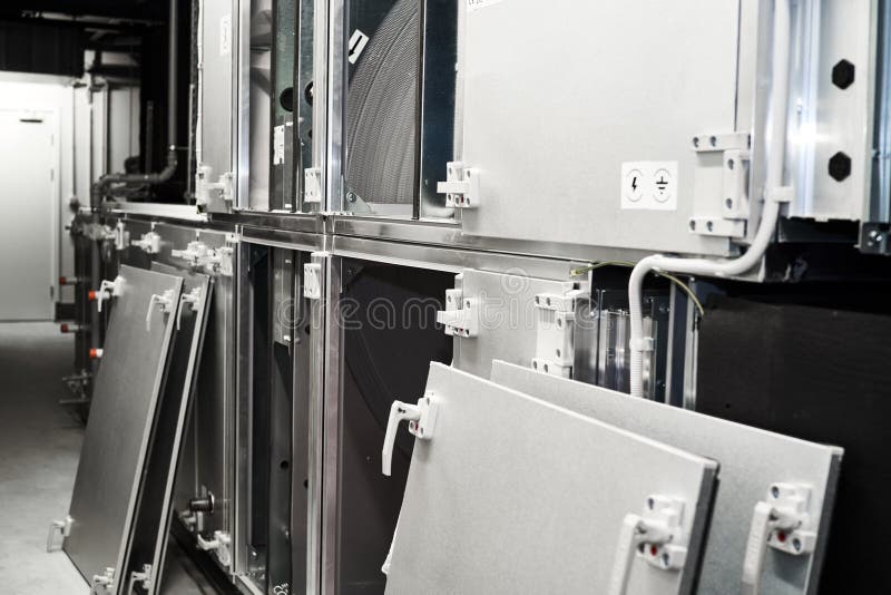 Air Handling Ventilation and Conditioning Unit Maintenance Stock Image ...