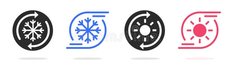 Air Heating Cooling Icon Vector Simple Graphic Line Stroke Thin Linear ...