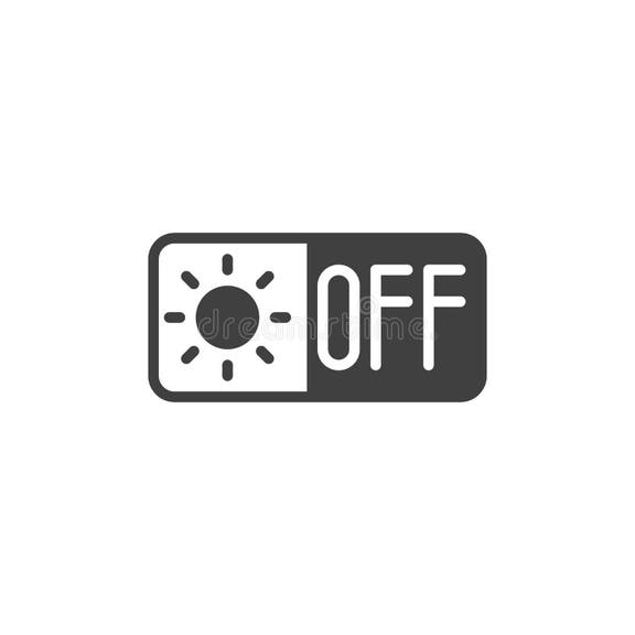 Air Heating Off Switch Button Vector Icon Stock Vector - Illustration ...