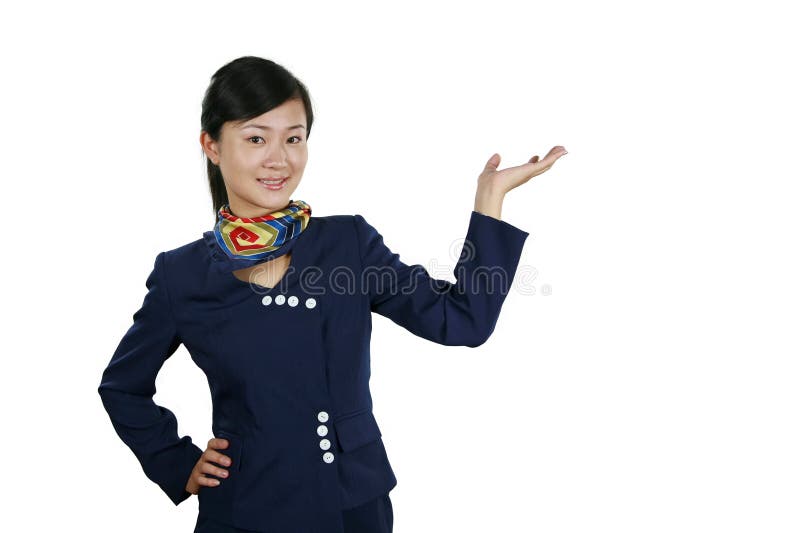 Air hostess stock image. Image of elegance, adult, girl - 4166653
