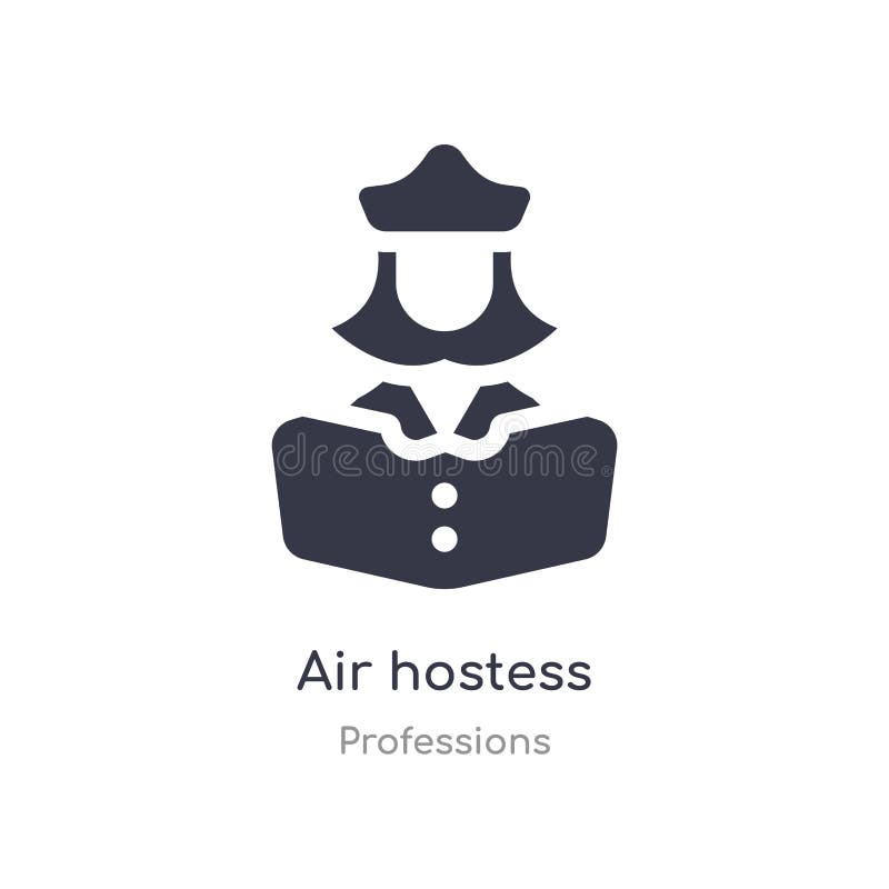 Air Hostess Icon. Isolated Air Hostess Icon Vector Illustration from ...