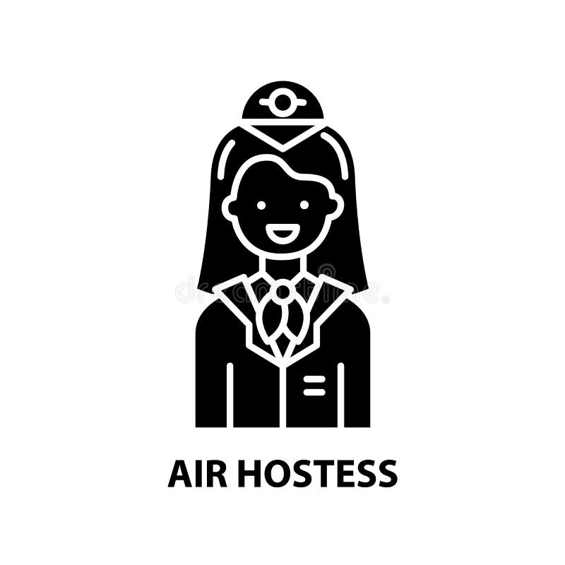 Flight Attendant Icon, Linear Isolated Illustration, Thin Line Vector ...