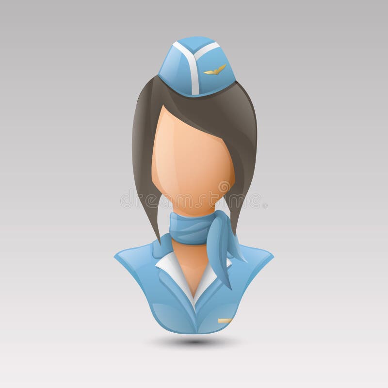 Air Hostess. Vector Illustration Decorative Design Stock Vector ...