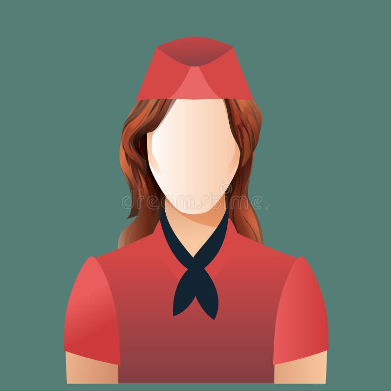 Air Hostess. Vector Illustration Decorative Design Stock Vector ...