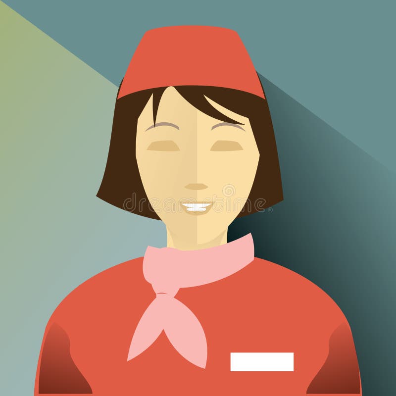 Air Hostess. Vector Illustration Decorative Design Stock Vector ...