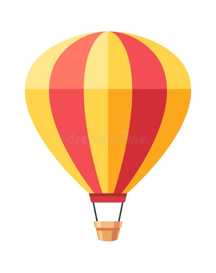 Air Hot Balloon Raising Upward Stock Illustration - Illustration of ...