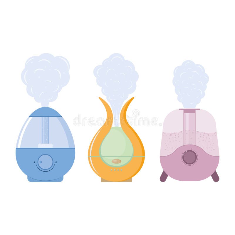 Air Humidifier Device for Home, Color Isolated Vector Illustration ...