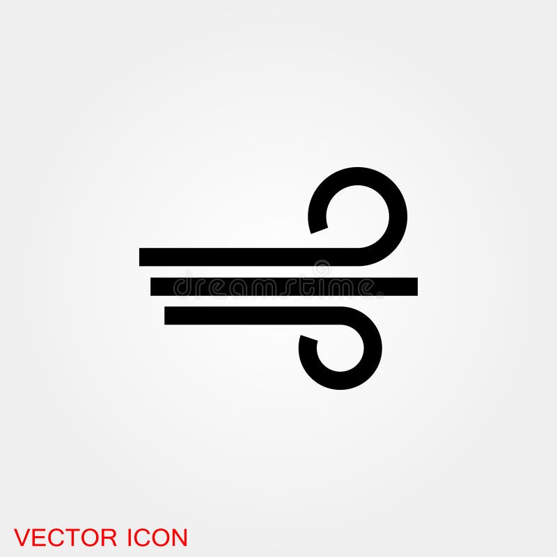 Air Icon, Symbol of Wind Energy. Vector Sign Stock Illustration ...