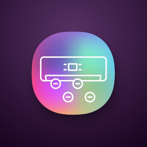 Air ionizer app icon stock vector. Illustration of button - 175562783