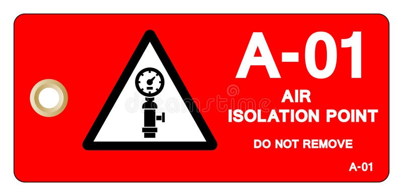 A01 Air Isolation Point Tag Label Symbol Sign, Vector Illustration ...